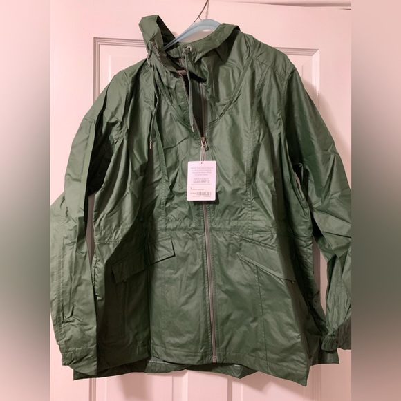 Athleta | Jackets & Coats | Athleta Outbound Rain Jacket Jasper Green ...